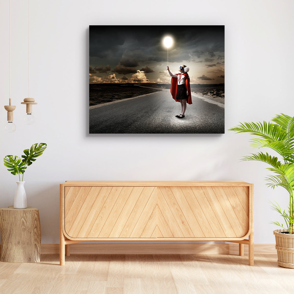 School Girl in a Superhero Costume D3 Peel & Stick Vinyl Wall Sticker – ArtzFolio.com