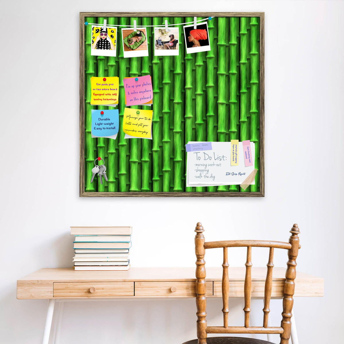 Bamboo Shoot Plant Bulletin Board Notice Pin Board Soft Board | Framed ...