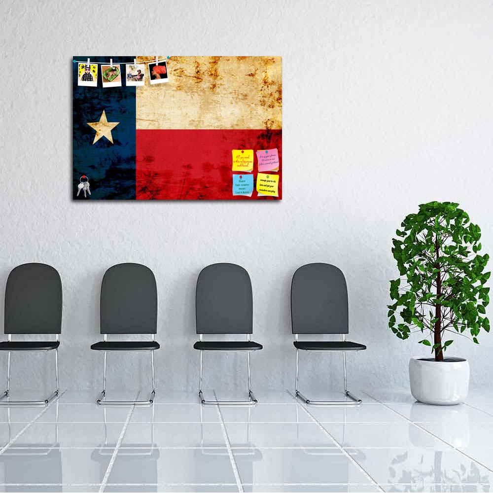 ArtzFolio Texan Flag With A Vintage Look Printed Bulletin Board Notice ...