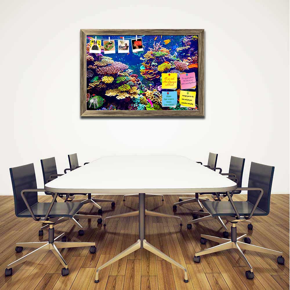 ArtzFolio Coral Reef & Tropical Fish In Sunlight Printed Bulletin Board ...