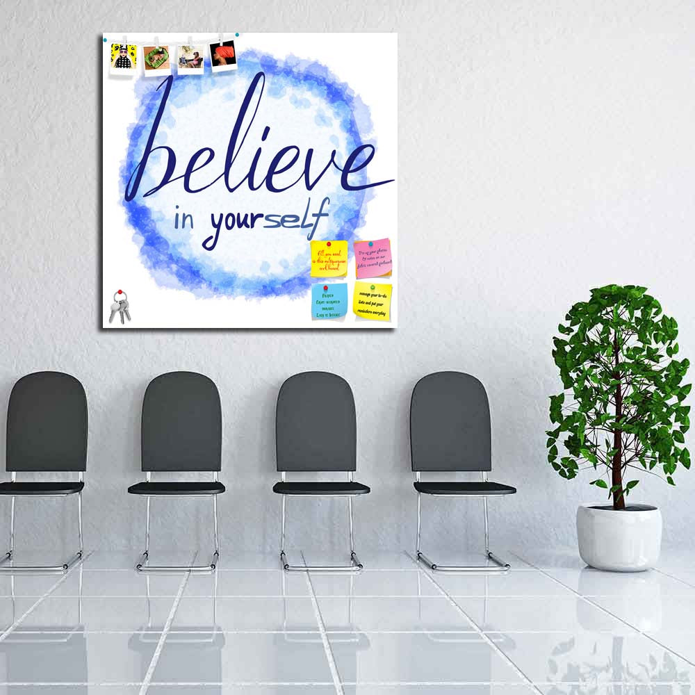 ArtzFolio Believe In Yourself Printed Bulletin Board Notice Pin Board ...
