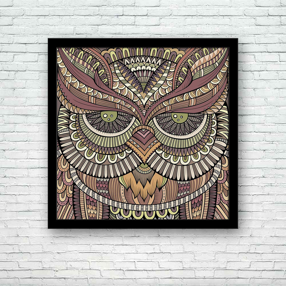 abstract owl artwork
