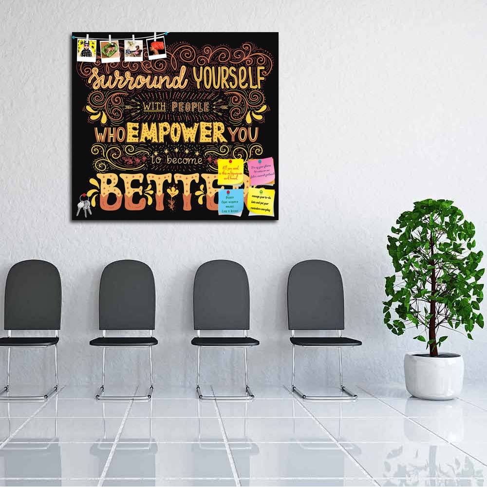ArtzFolio Surround Yourself Inspirational Motivational Quote Printed ...
