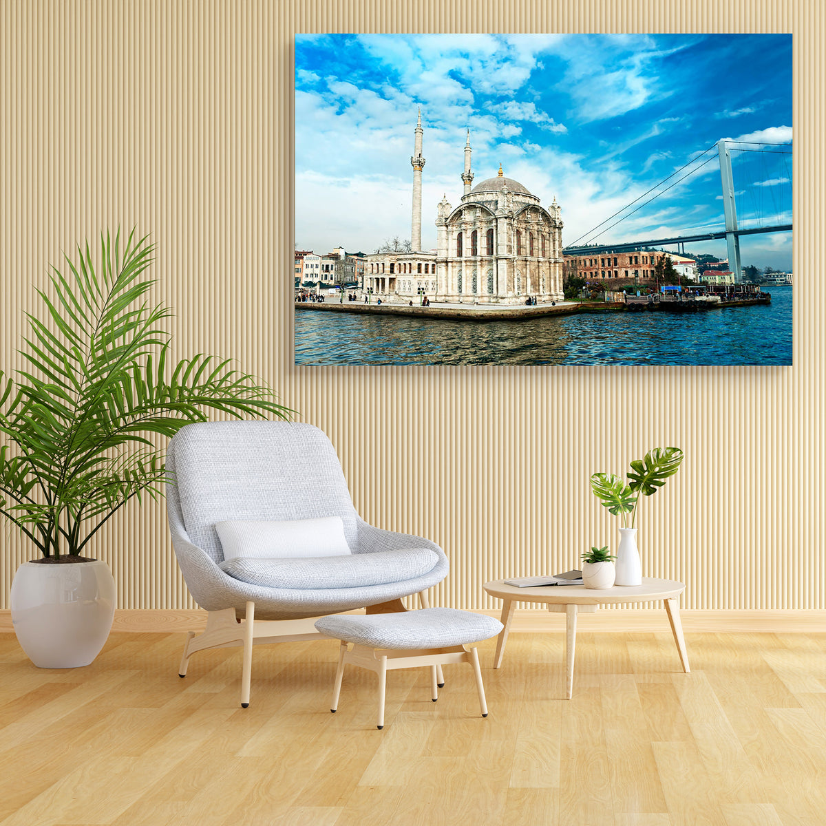 Ortakoy Mosque & Bosphorus Bridge, Istanbul, Turkey Canvas Painting ...