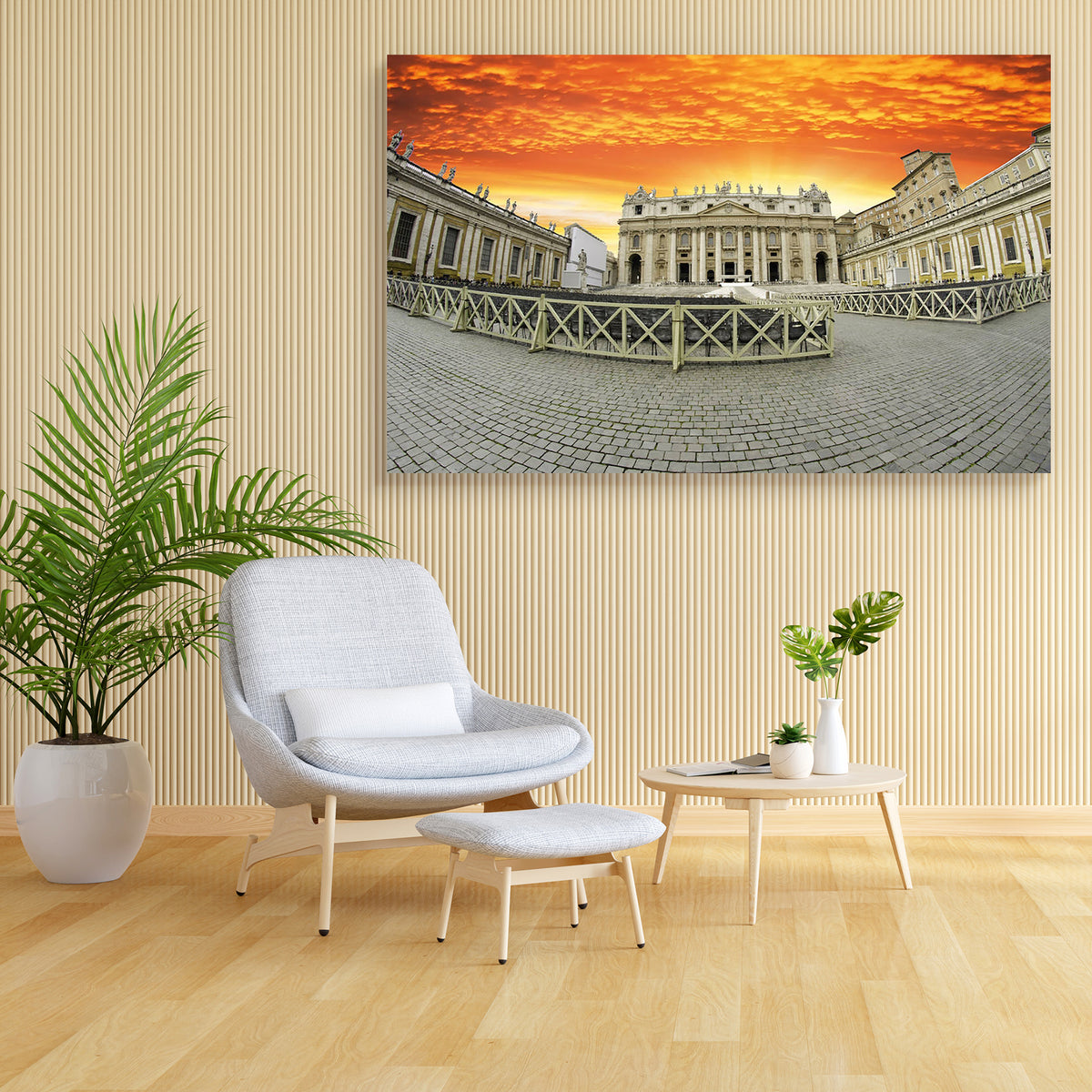 Saint Peter's Square In Rome, Italy Canvas Painting Synthetic Frame ...