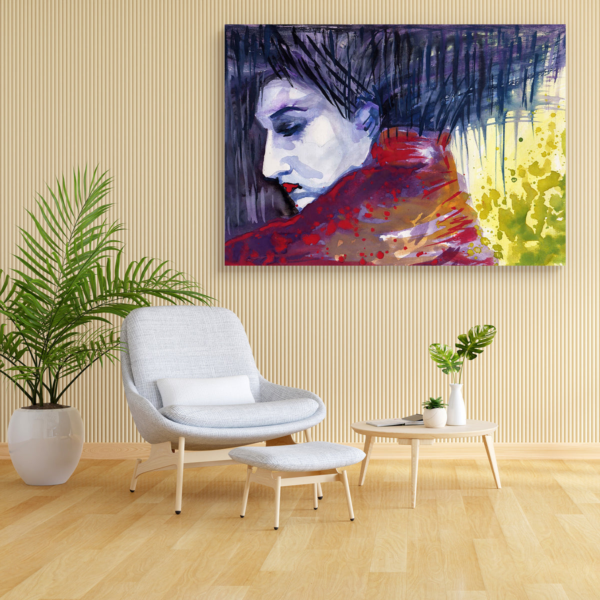 Portrait Of A Vampire Canvas Painting Synthetic Frame – ArtzFolio.com