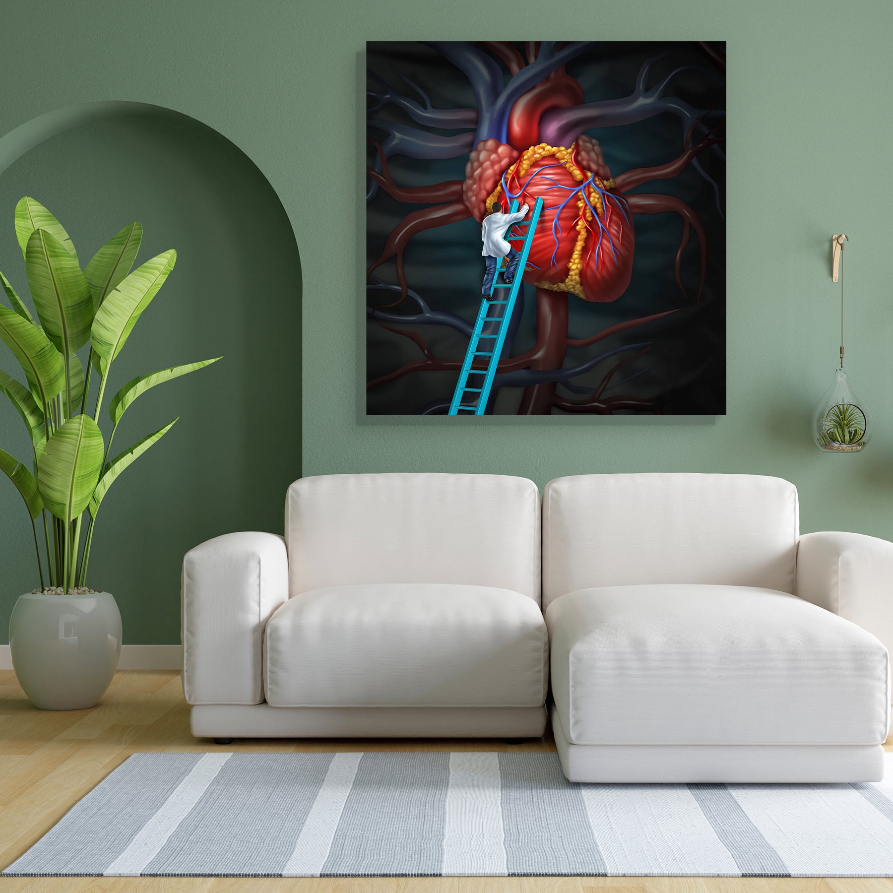 Heart Doctor Therapy Canvas Painting Synthetic Frame – ArtzFolio.com