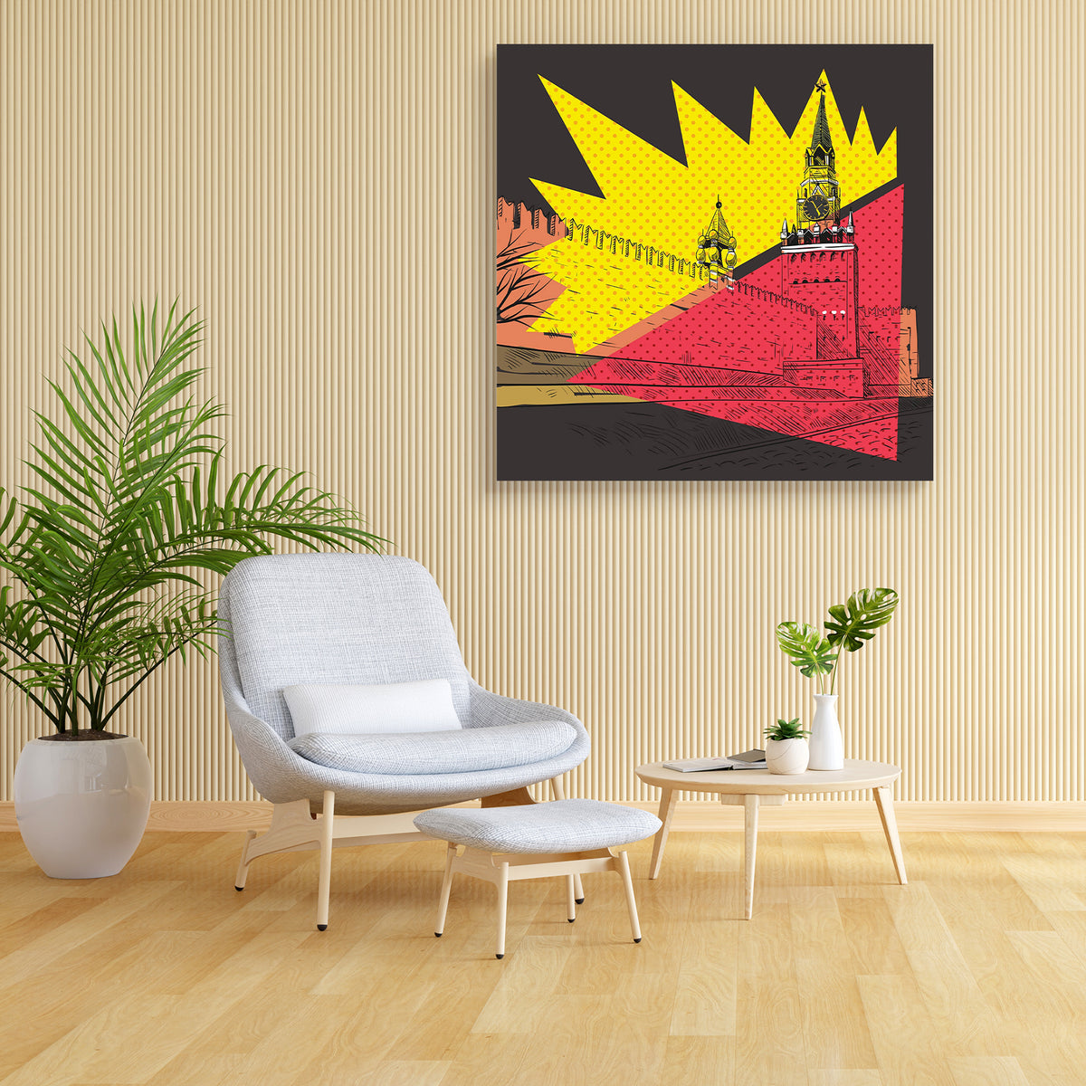 Moscow Red Square D2 Canvas Painting Synthetic Frame – ArtzFolio.com