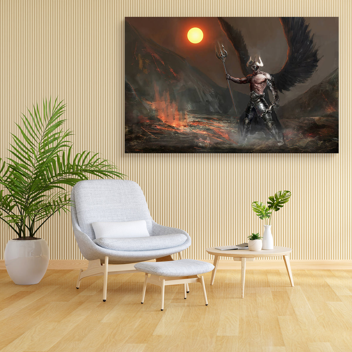 Fallen Angel D3 Canvas Painting Synthetic Frame – ArtzFolio.com