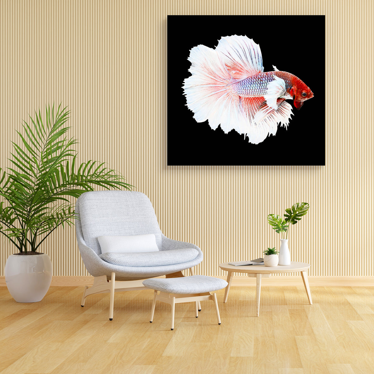 Betta Fish D2 Canvas Painting Synthetic Frame – ArtzFolio.com