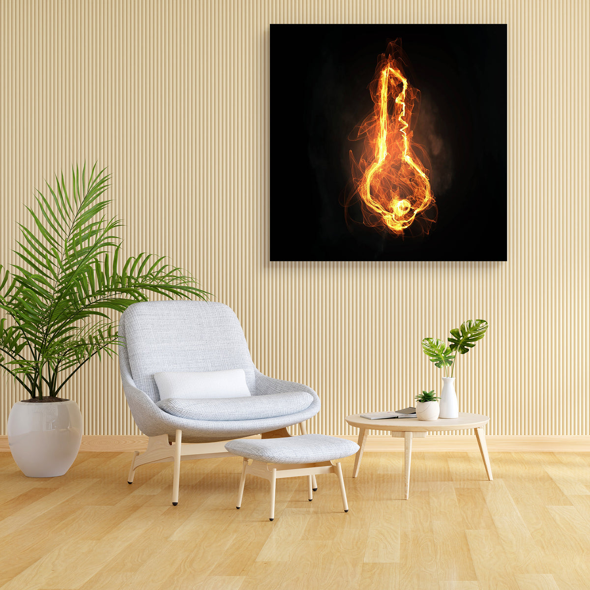 Glowing Light Key Sign Canvas Painting Synthetic Frame – ArtzFolio.com