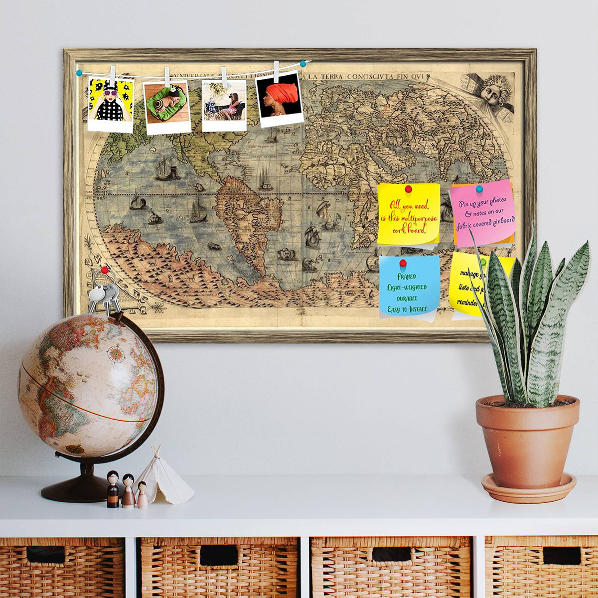 Ancient World Map D2 Bulletin Board Notice Pin Board Soft Board ...