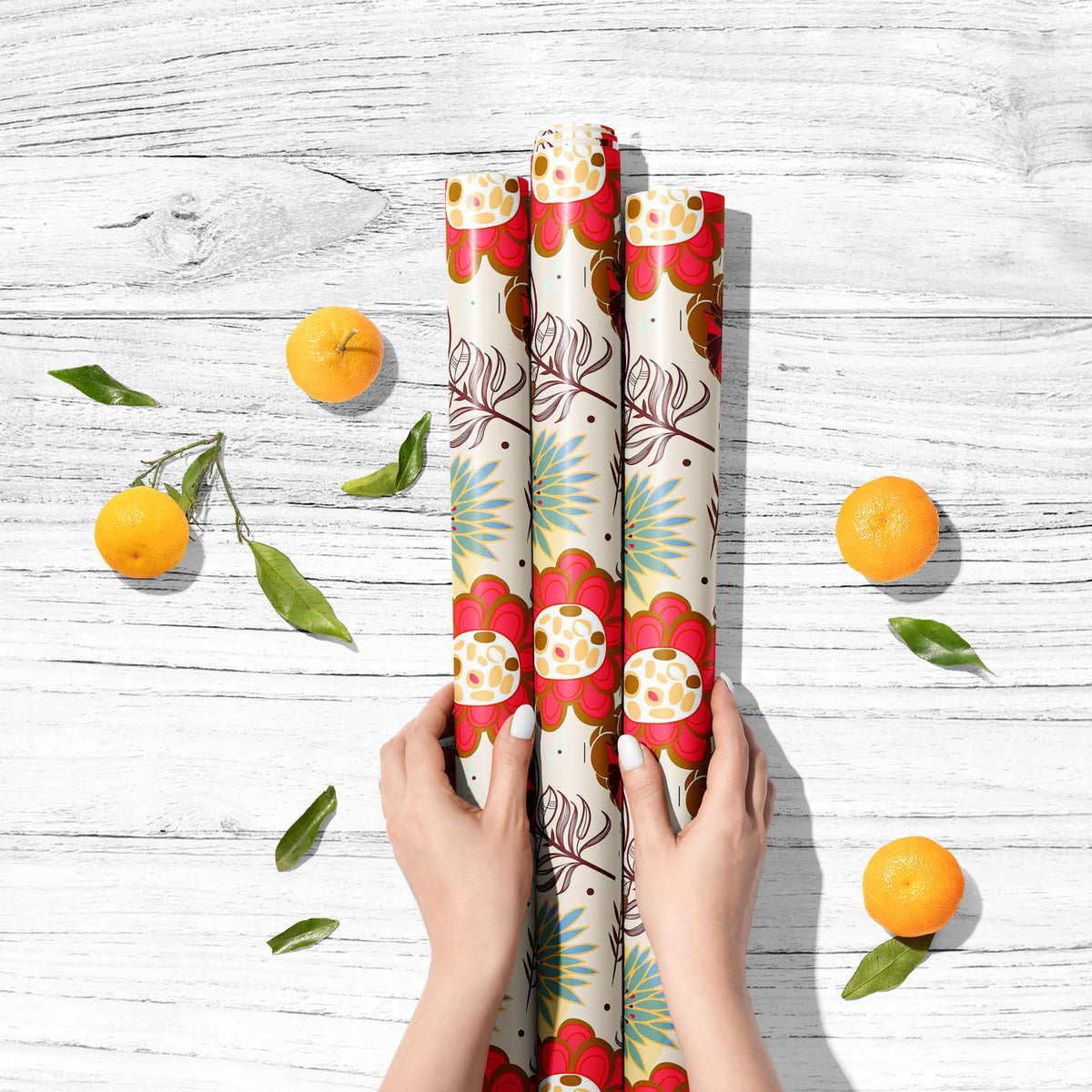 Floral Pattern D1 Art & Craft Gift Wrapping Paper – ArtzFolio.com
