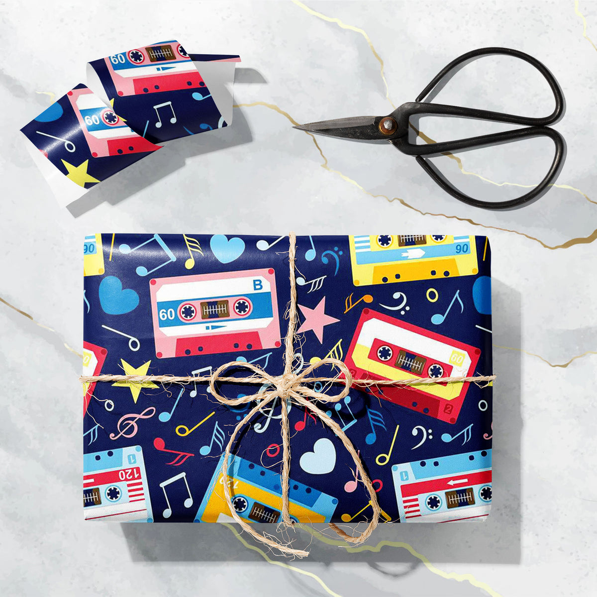 Music Cassettes Art & Craft Gift Wrapping Paper – ArtzFolio.com