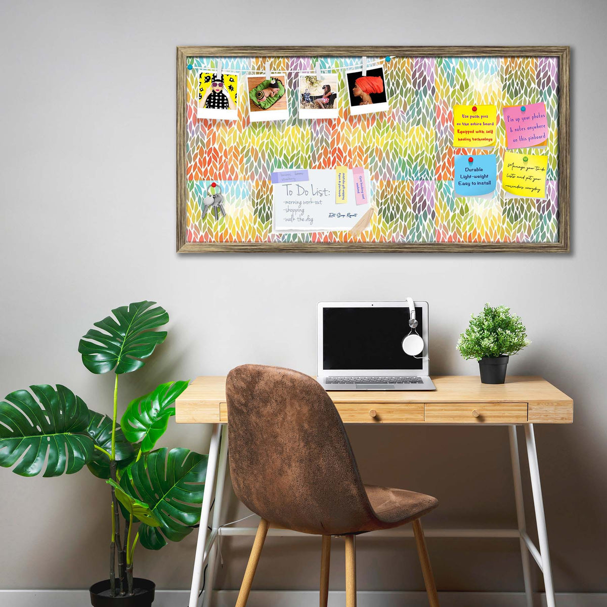 Hand-Drawn Art Bulletin Board Notice Pin Board Soft Board | Framed ...