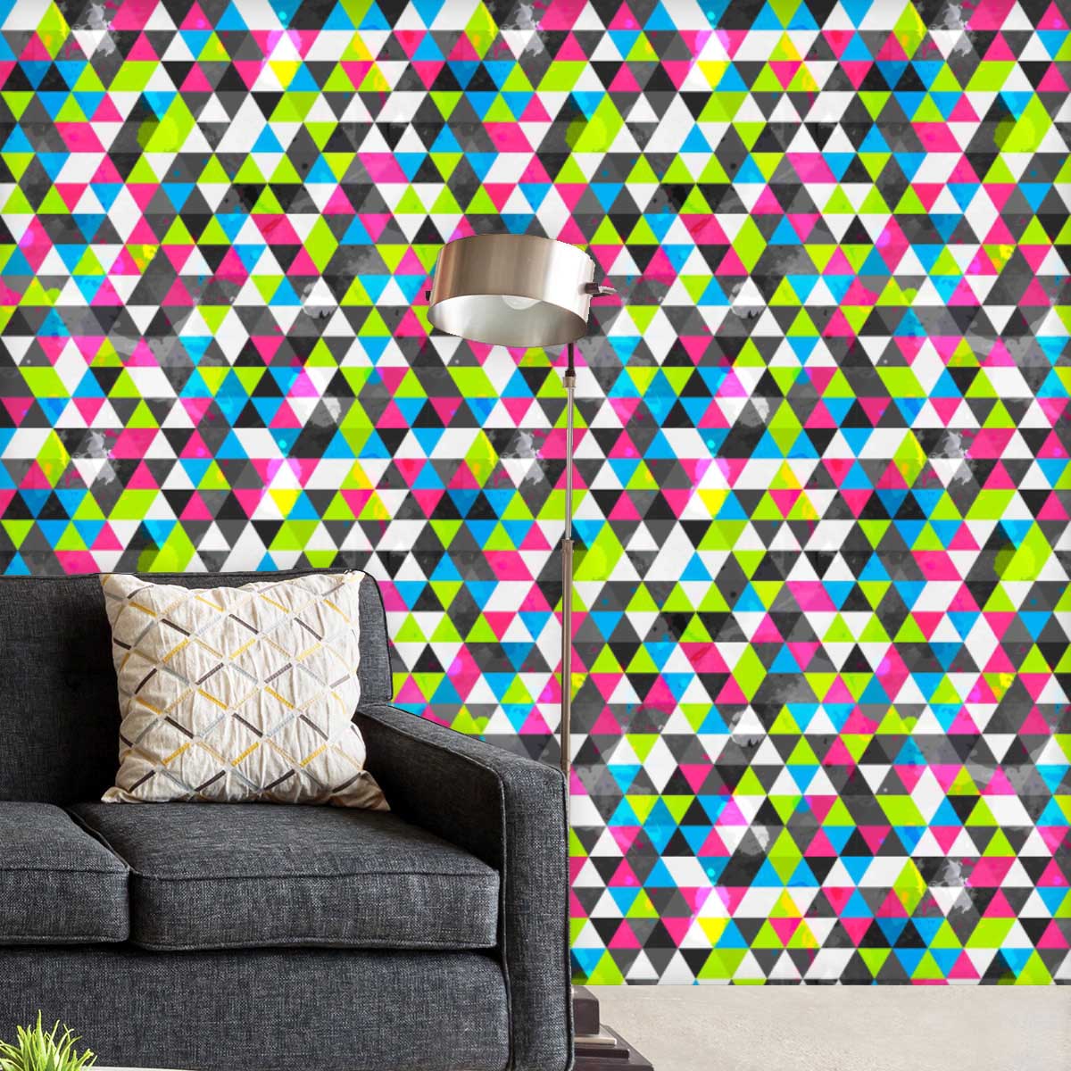 Grunge Triangle D5 Wallpaper Roll – ArtzFolio.com