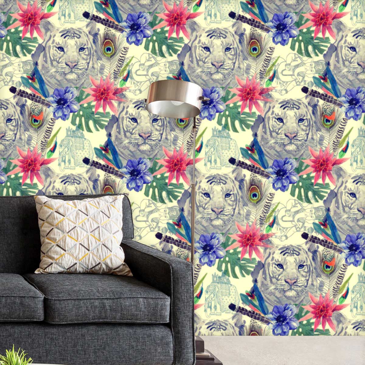 Tiger Portrait D5 Wallpaper Roll – ArtzFolio.com