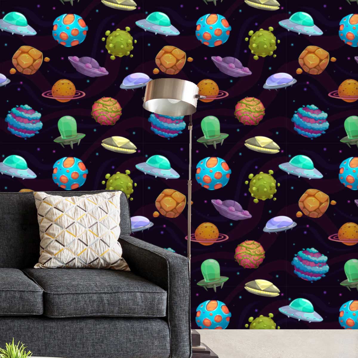 UFOs & Planets Wallpaper Roll – ArtzFolio.com