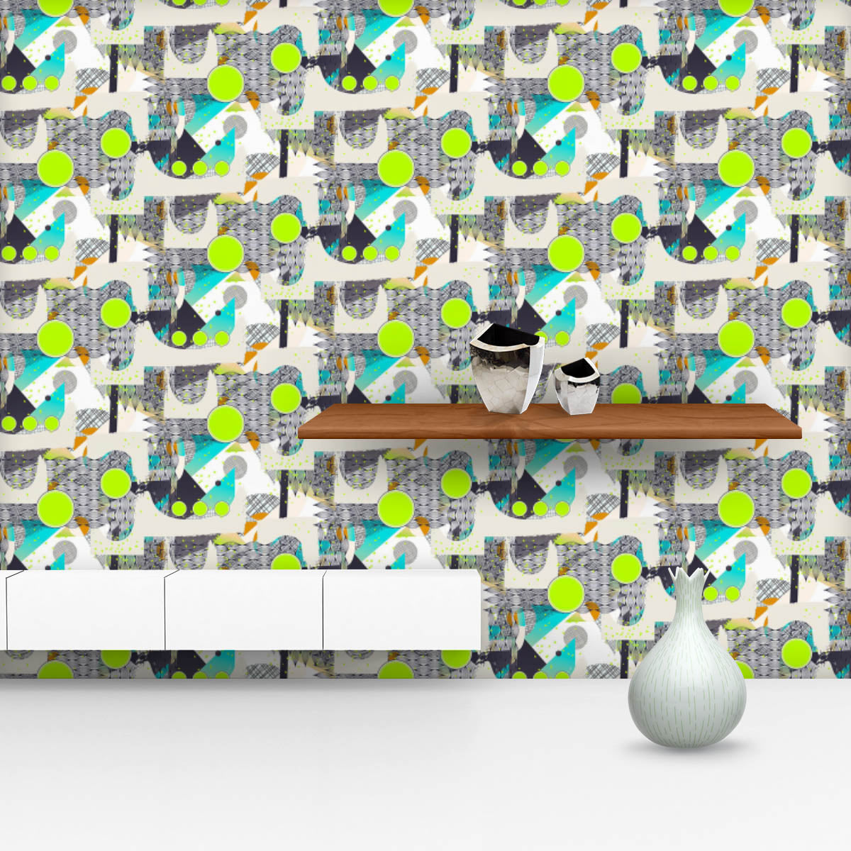 Modern Abstract Art D7 Wallpaper Roll – ArtzFolio.com