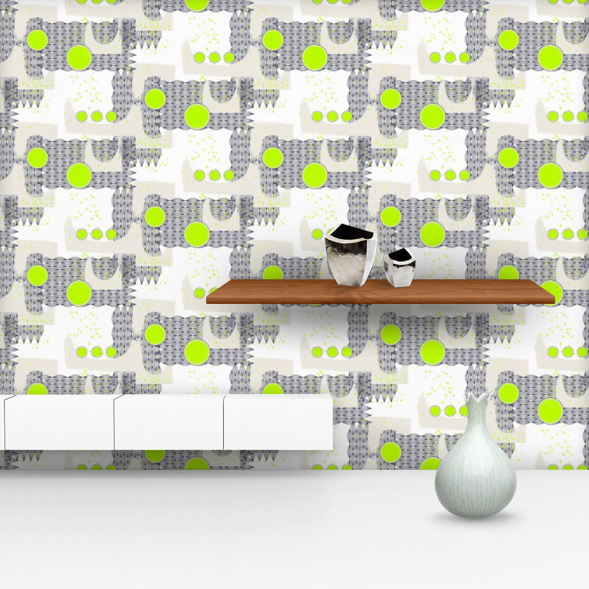 Geometric Abstract Art Wallpaper Roll – ArtzFolio.com