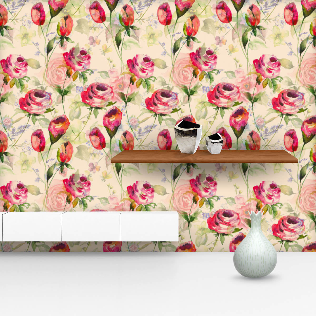 Spring Flowers D5 Wallpaper Roll – ArtzFolio.com