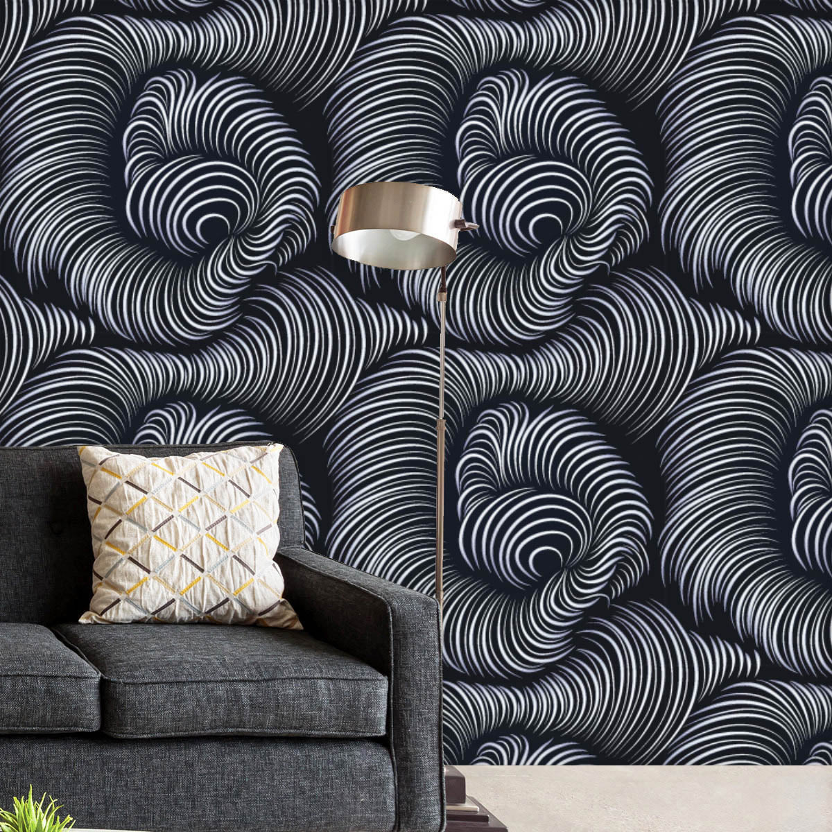 Abstract Waves D12 Wallpaper Roll – ArtzFolio.com