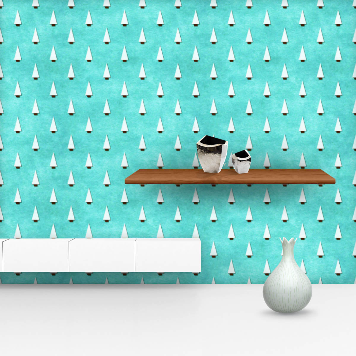 Christmas Tree Pattern D3 Wallpaper Roll – ArtzFolio.com