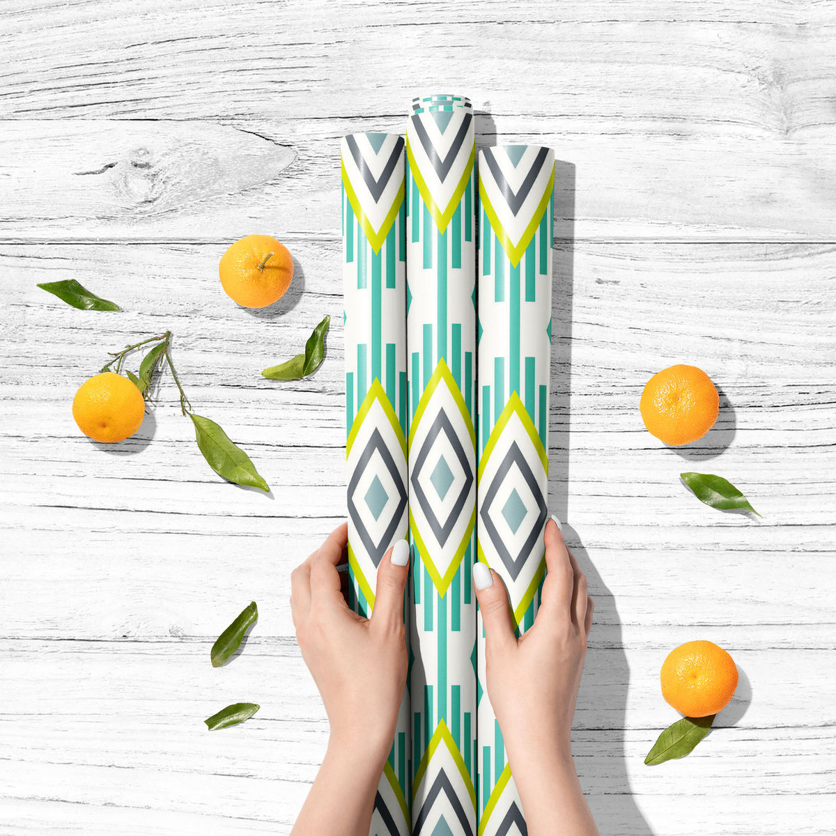 Geometric Ikat Art & Craft Gift Wrapping Paper – ArtzFolio.com