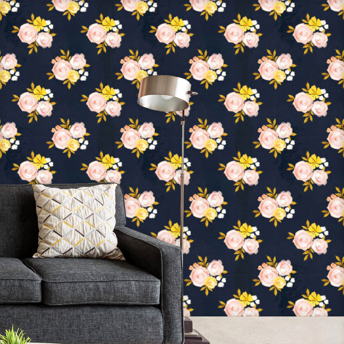 Floral Pattern D5 Wallpaper Roll – ArtzFolio.com