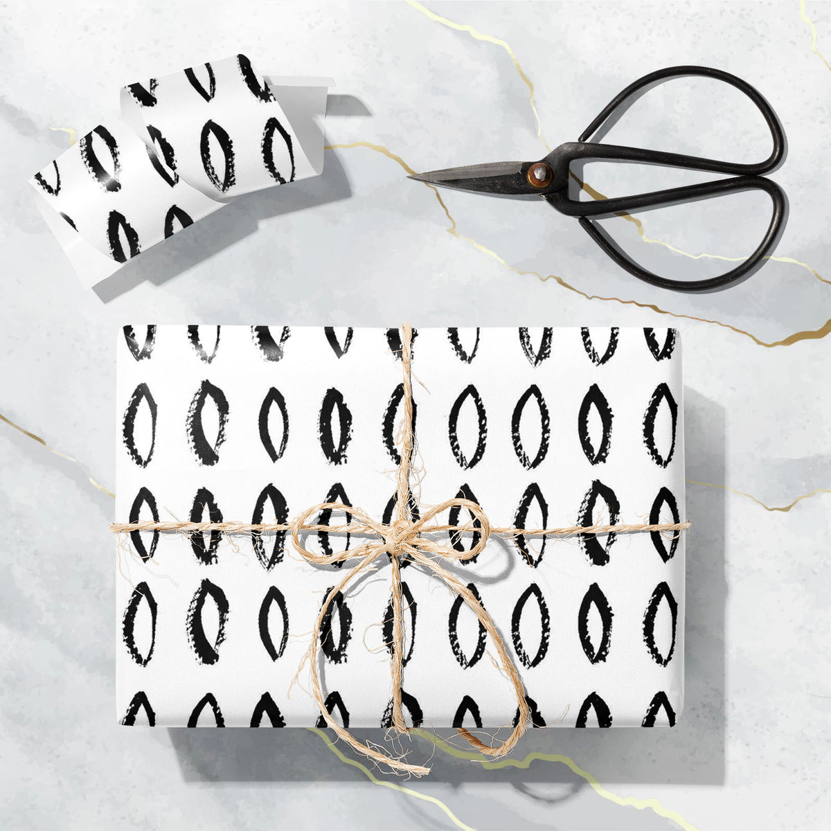 Leaf Shapes Pattern Art & Craft Gift Wrapping Paper – ArtzFolio.com