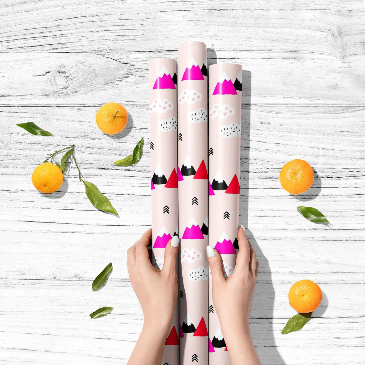 Pink Wonderland Mountains Art & Craft Gift Wrapping Paper – ArtzFolio.com