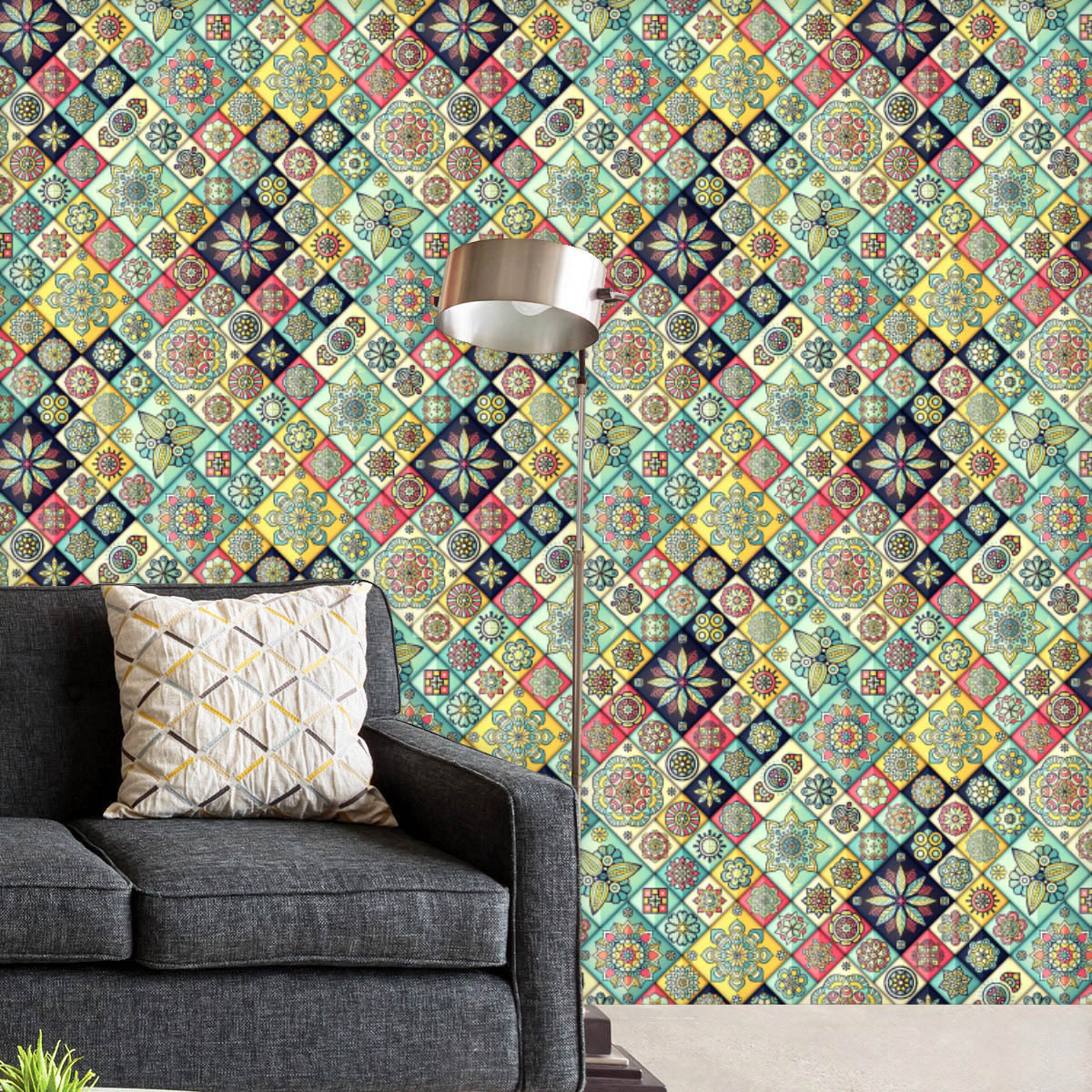Vintage Motifs Art D5 Wallpaper Roll – ArtzFolio.com