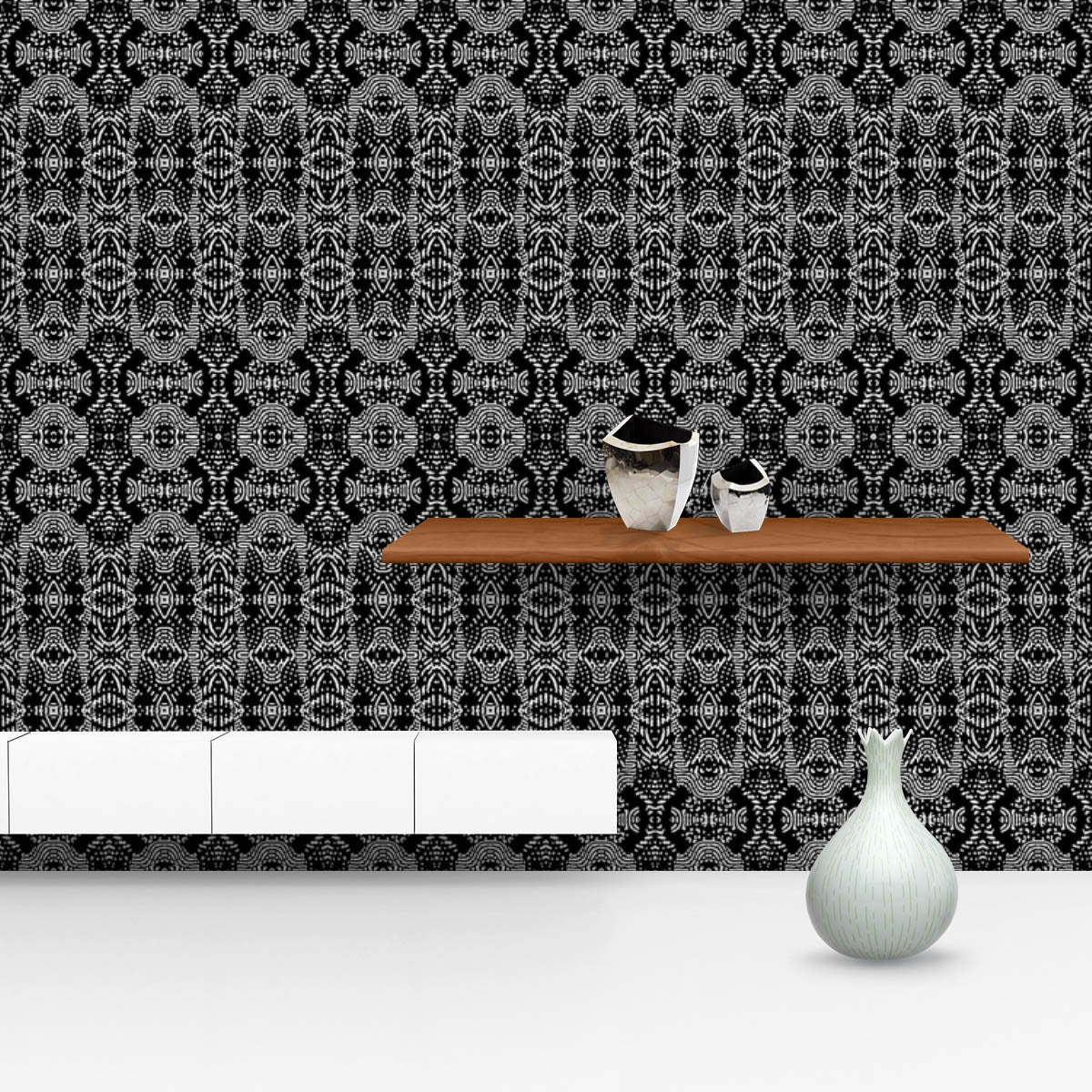 Engraving Pattern D3 Wallpaper Roll – ArtzFolio.com