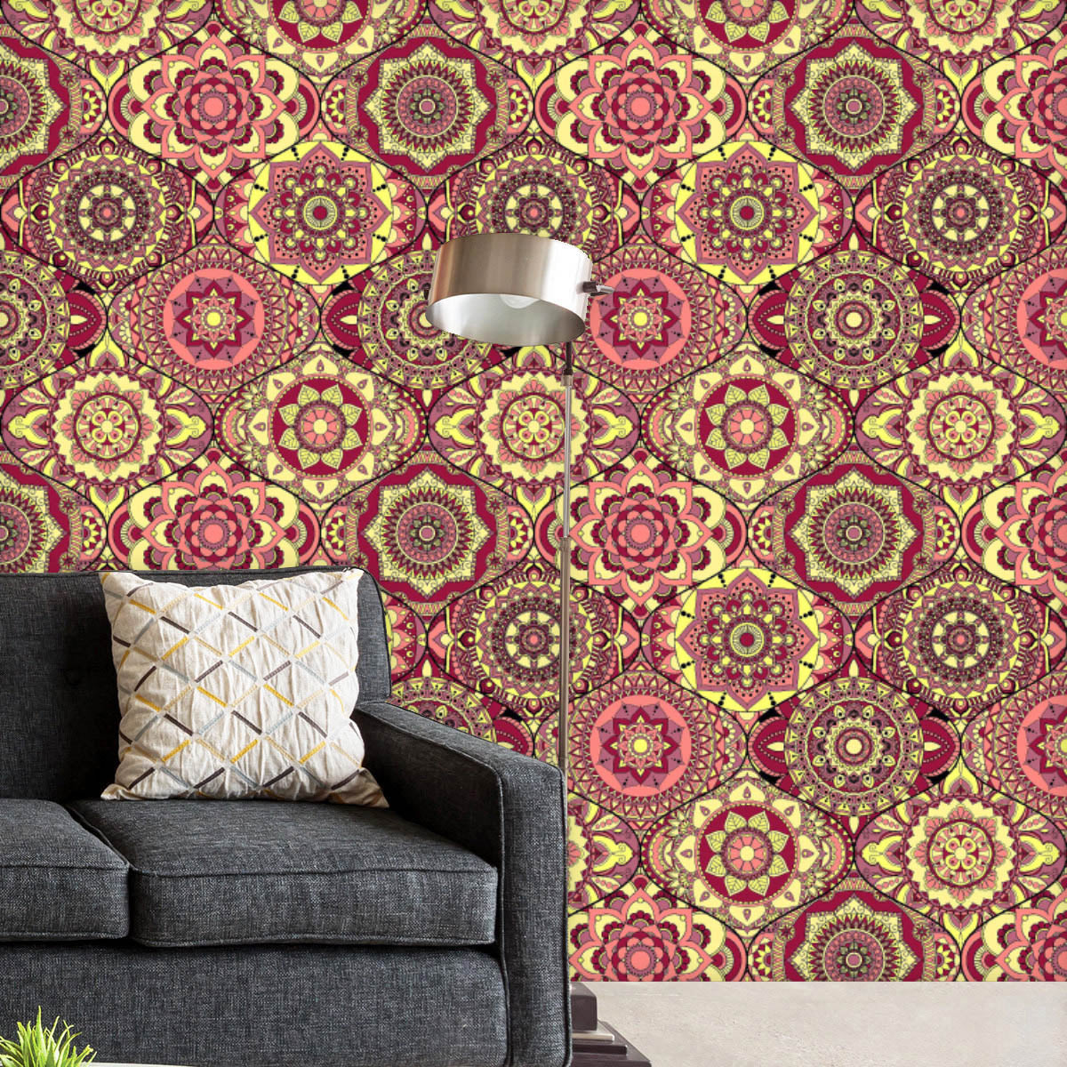 Vintage Arabic Indian Motifs D5 Wallpaper Roll – ArtzFolio.com