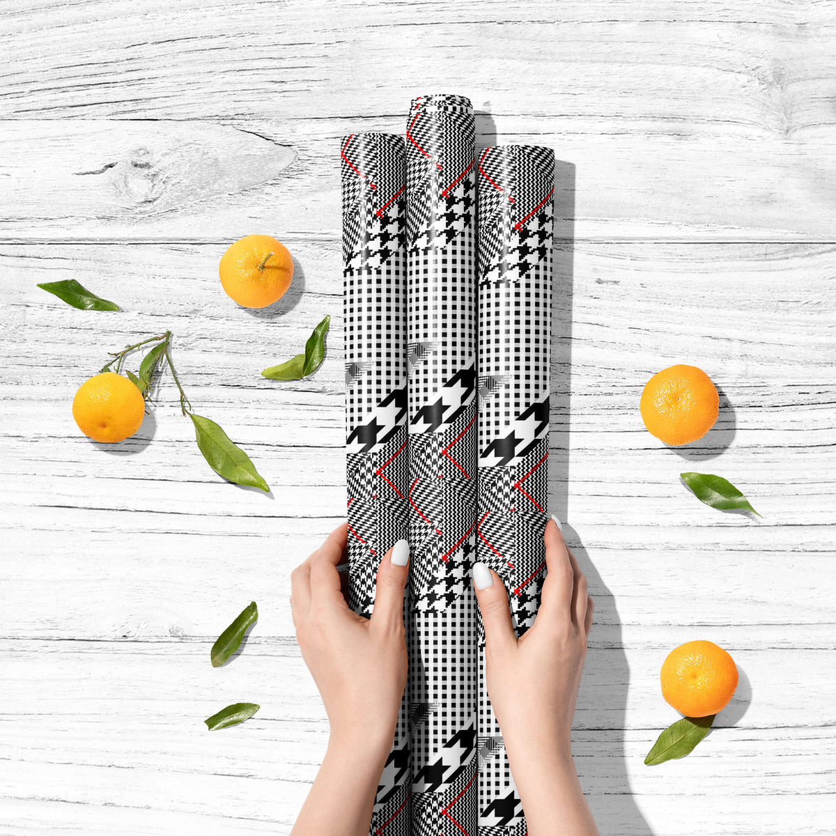 Geometrical Handstooth Art & Craft Gift Wrapping Paper – ArtzFolio.com