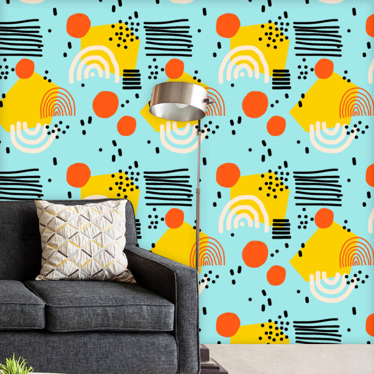 Abstract Shapes D10 Wallpaper Roll – ArtzFolio.com