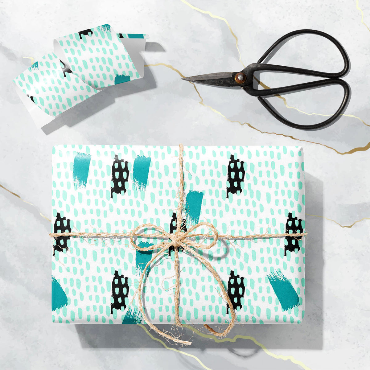 Hand-Drawn Shapes Art & Craft Gift Wrapping Paper – ArtzFolio.com