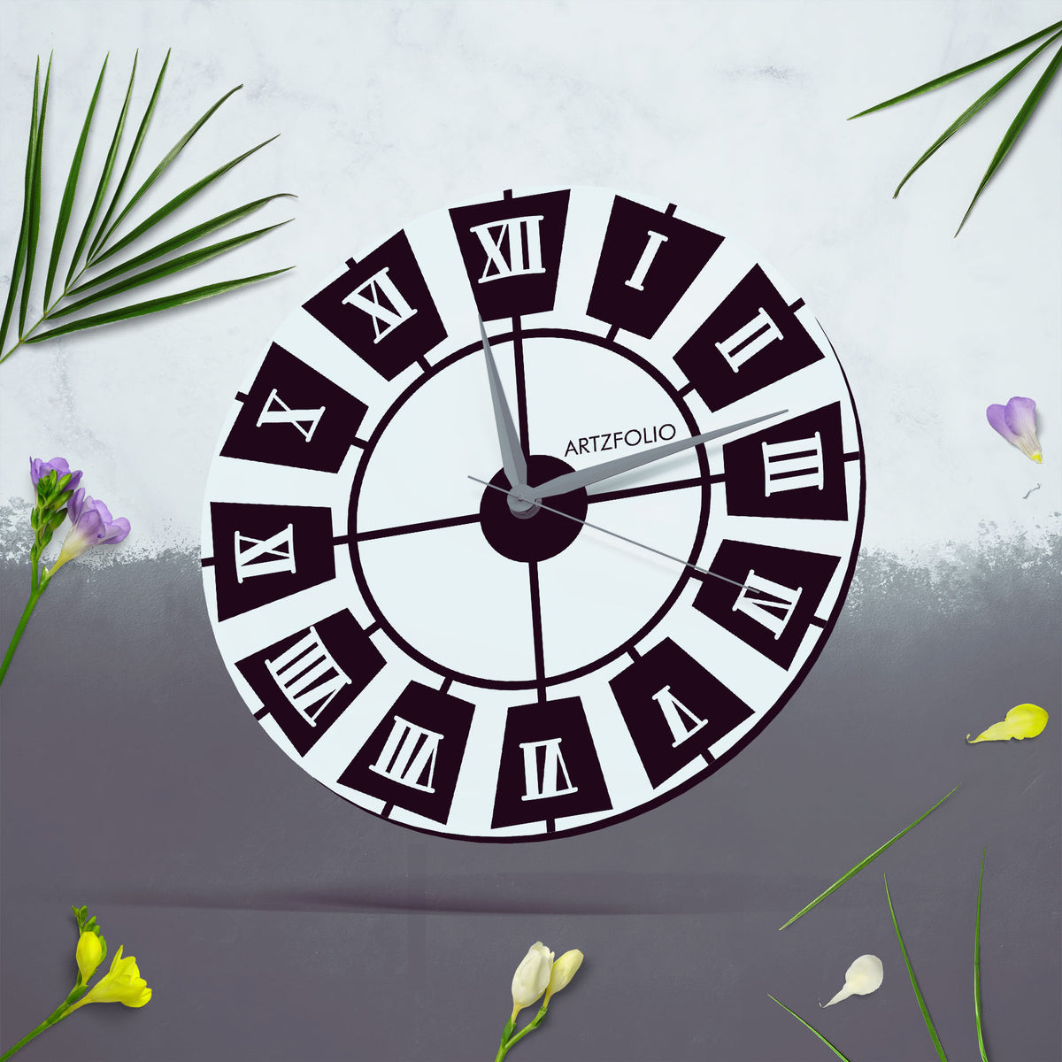 Large Roman Numbers D3 Quartz Wall Clock | Non-Ticking Silent Movement ...