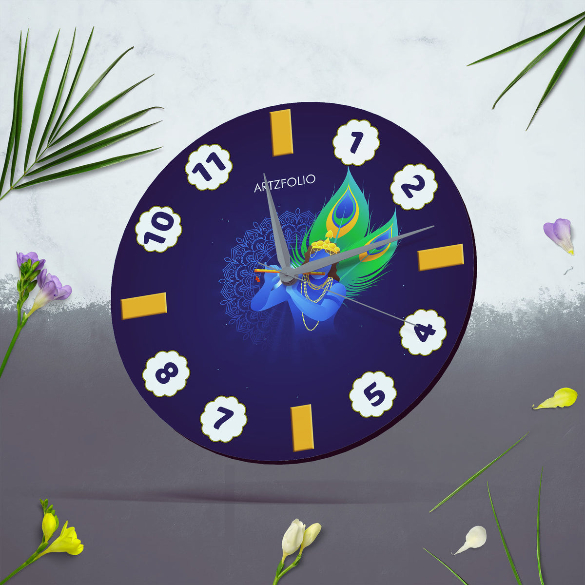 Buy ArtzFolio Wall Clocks Round at Best Prices In India | Hindu God Kr ...
