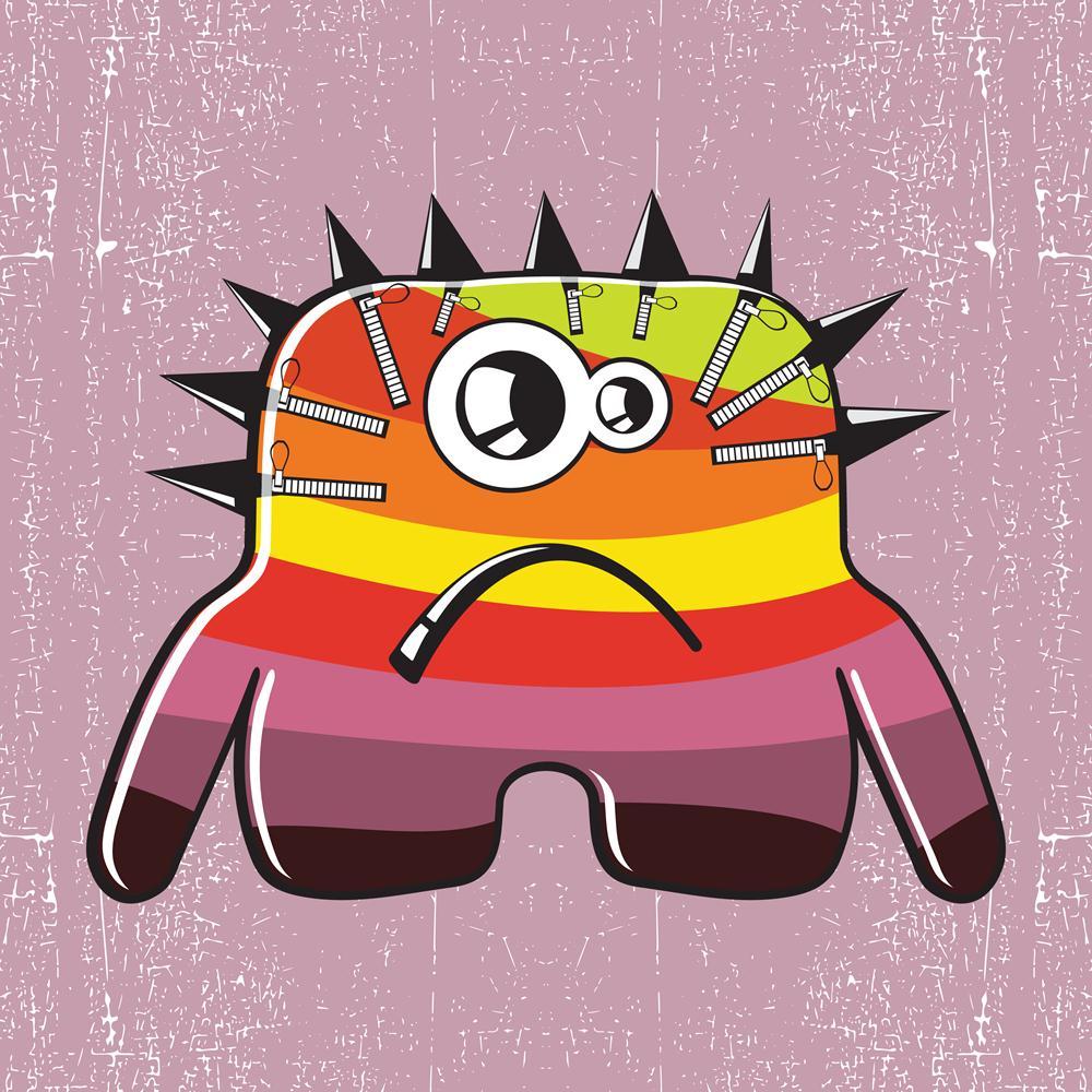 Monster Canvas Painting Synthetic Frame – ArtzFolio.com