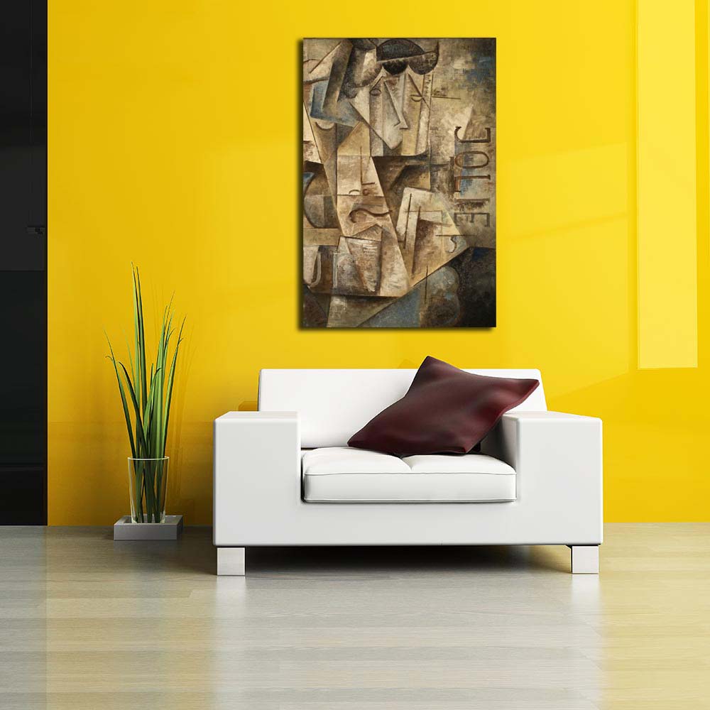 Abstarct Cubism Canvas Painting Synthetic Frame – ArtzFolio.com