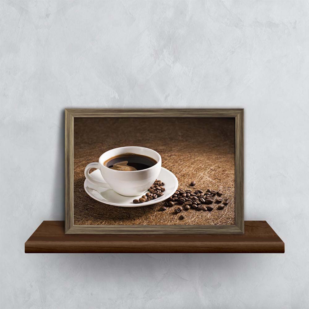 ArtzFolio Photo of Cup Of Coffee Paper Poster Frame | Top Acrylic Glass ...