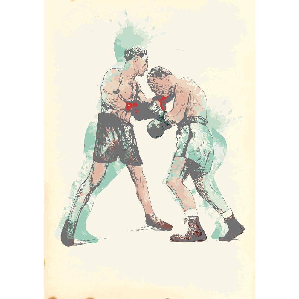 Boxing Men Canvas Painting Synthetic Frame – ArtzFolio.com