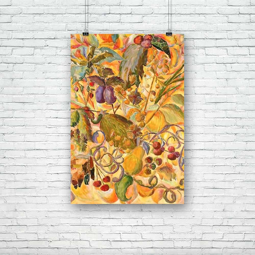 Fruit & Colours Bright Collage Unframed Paper Poster – ArtzFolio.com