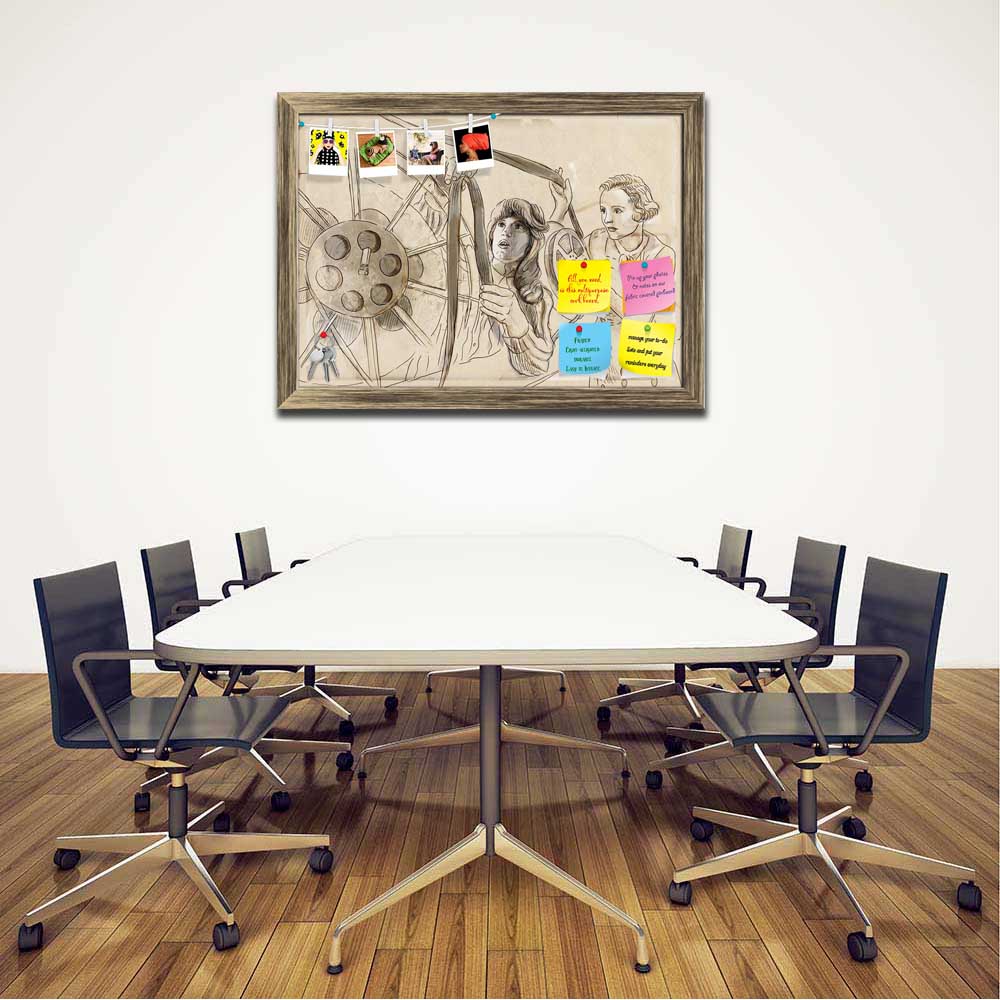 ArtzFolio Editing Room Printed Bulletin Board Notice Pin Board Soft Bo ...