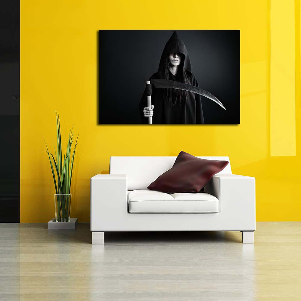 Halloween Horror Canvas Painting Synthetic Frame – ArtzFolio.com