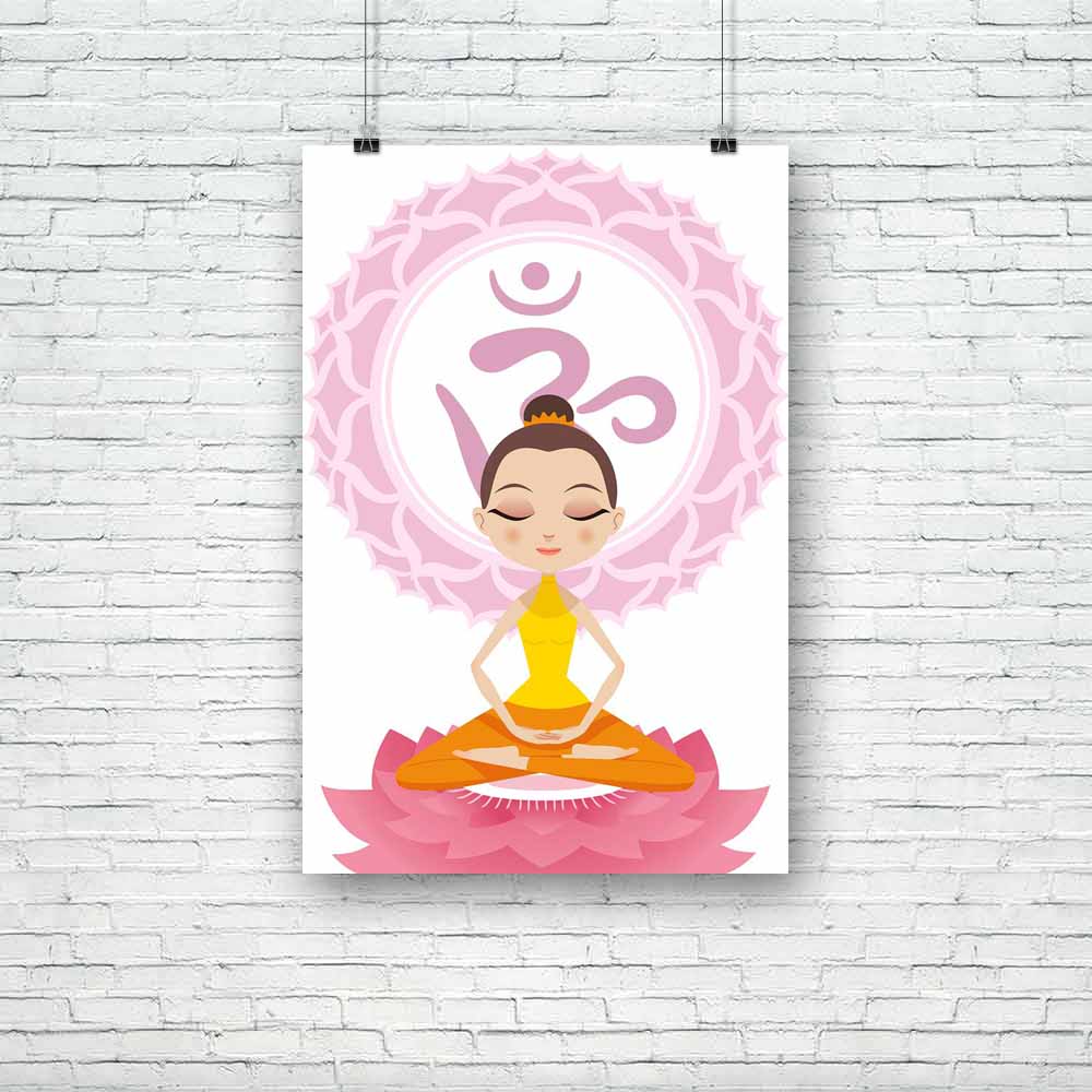 Lotus Meditating Posture Unframed Paper Poster – ArtzFolio.com