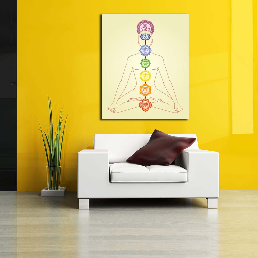 Asana Yoga Posture Canvas Painting Synthetic Frame – ArtzFolio.com