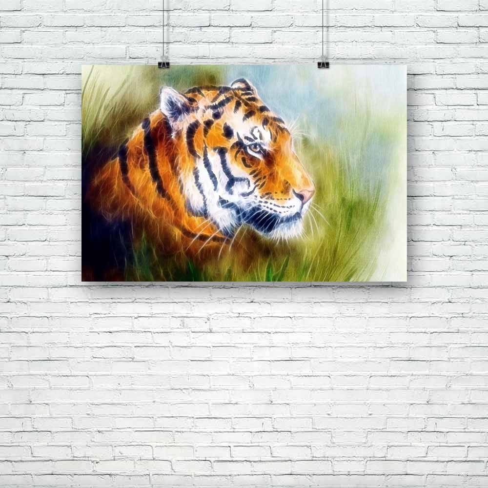Mighty Fierce Tiger Unframed Paper Poster – ArtzFolio.com