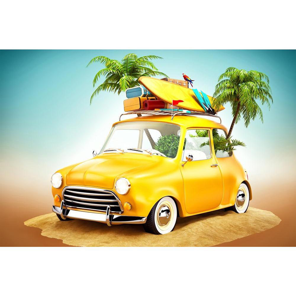 ArtzFolio Funny Retro Car Unframed Paper Poster – ArtzFolio.com